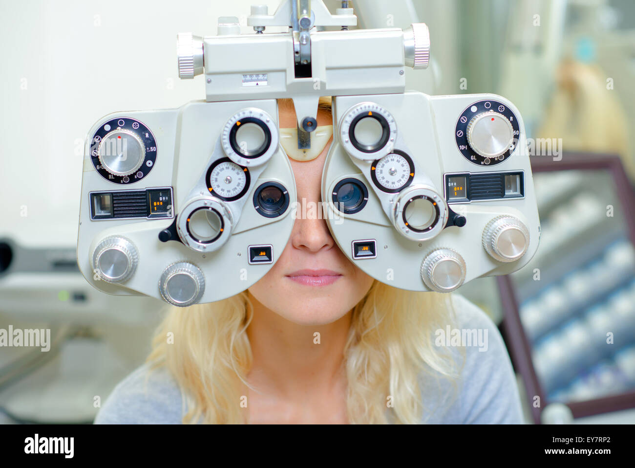 Fancy eye test Stock Photo - Alamy
