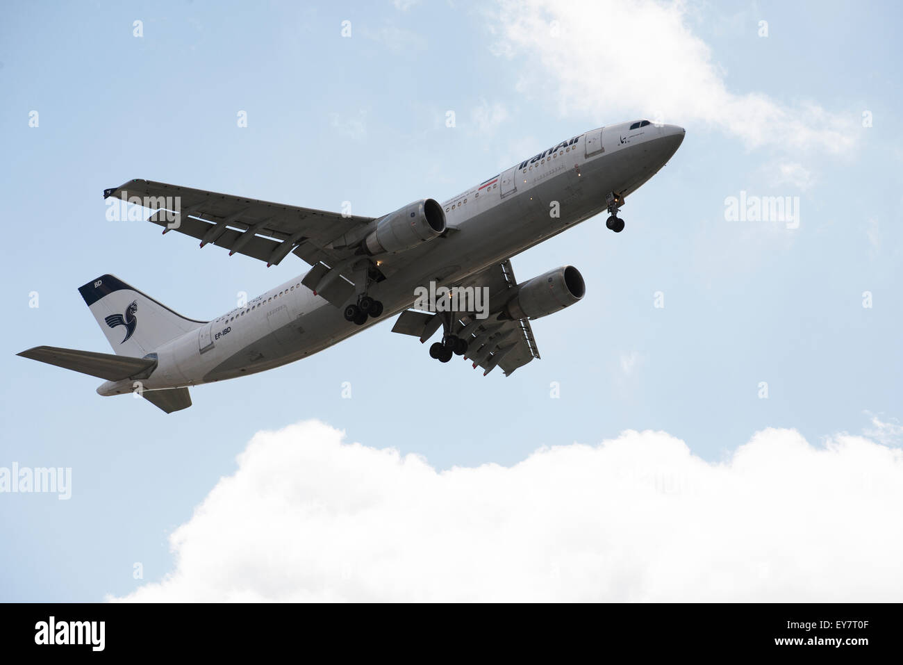 Iran Air Airbus A300 with landing gear down on finals to land Stock ...