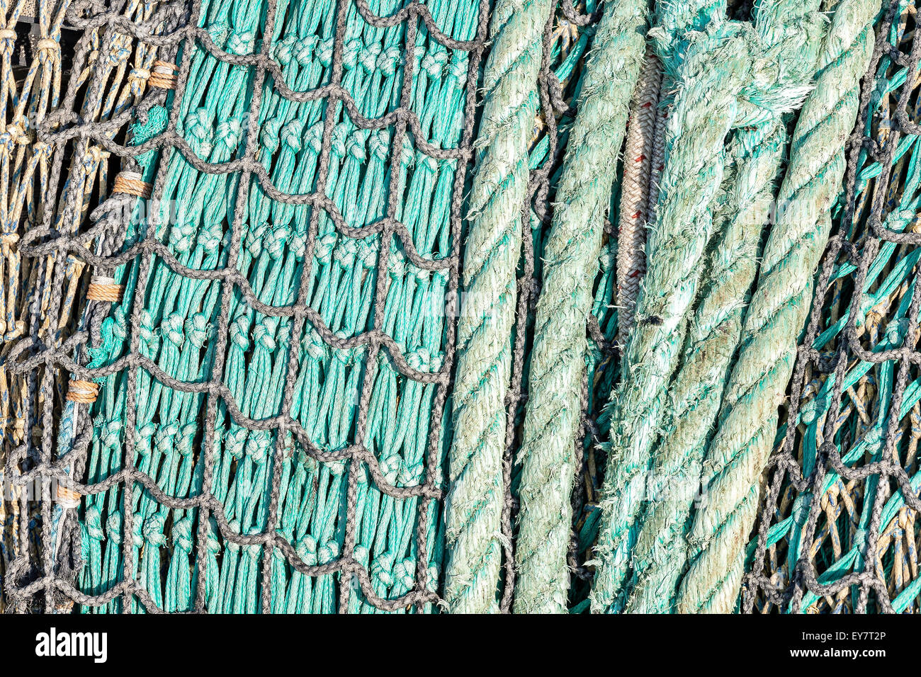 Fishing net background Stock Photo - Alamy
