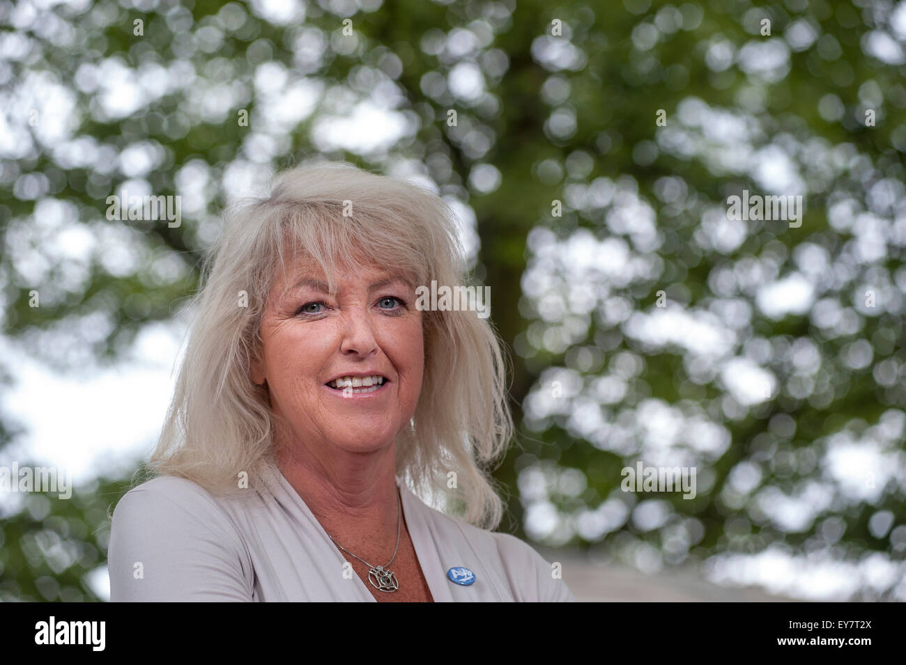 British radio broadcaster and journalist, Lesley Riddoch, appearing at ...