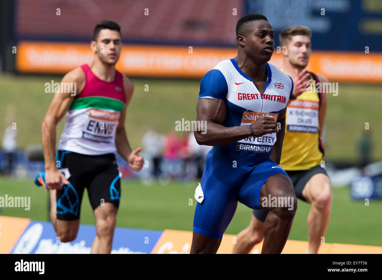 Harry AIKINES-ARYEETEY, Kyle ENNIS, Men's 100m Semi-Final 2 2014 ...