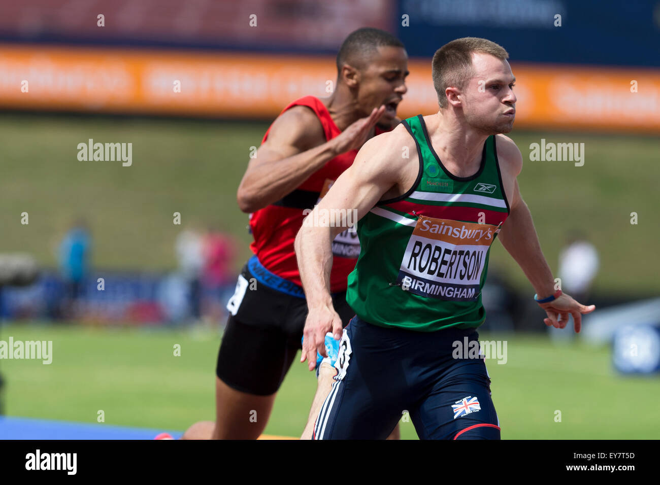 Mens 100 metre semi final hi-res stock photography and images - Alamy