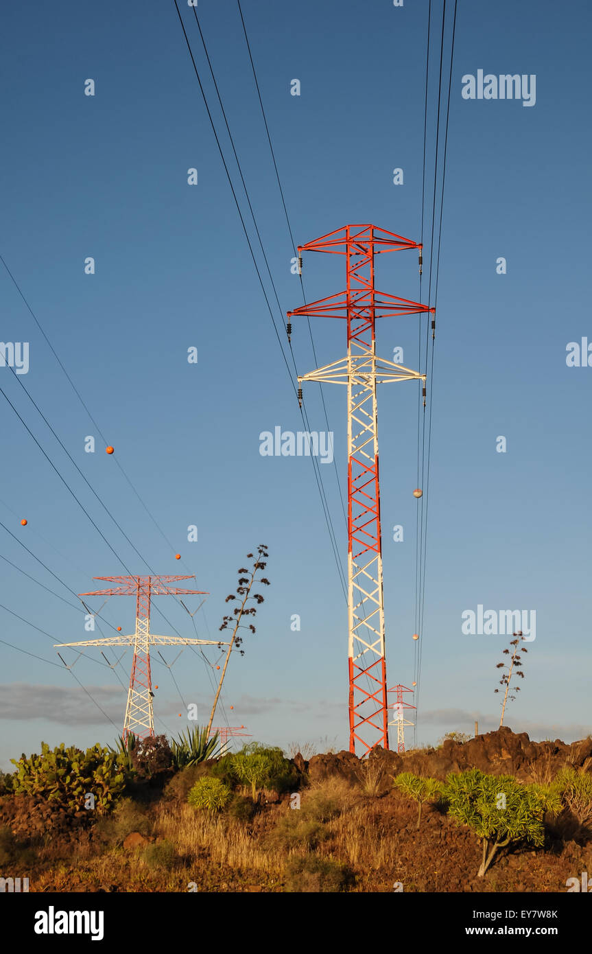 Electricity Power Pylon Stock Photo - Alamy