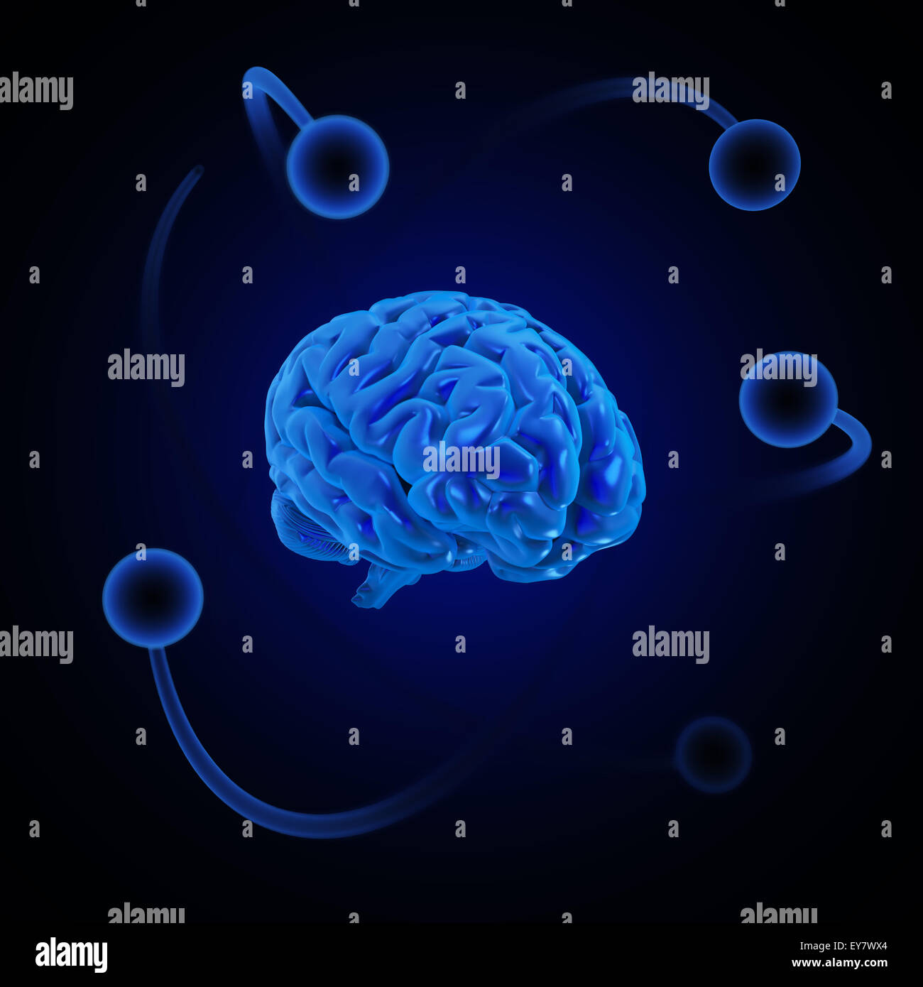 Brain nucleus - creativity concept illustration Stock Photo - Alamy