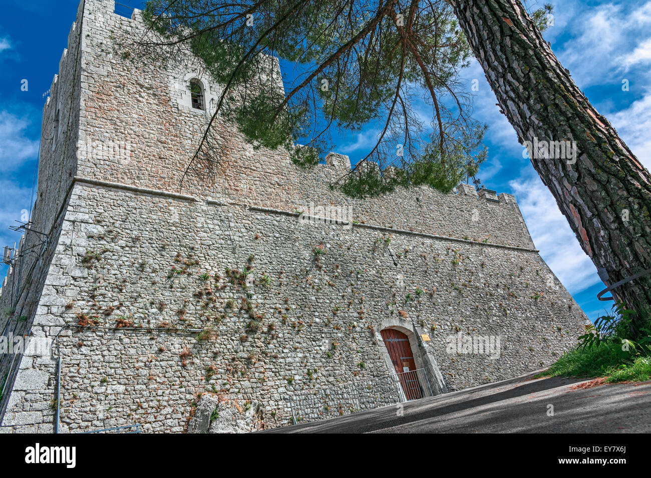 perspective of castle monforte in campobasso Stock Photo - Alamy