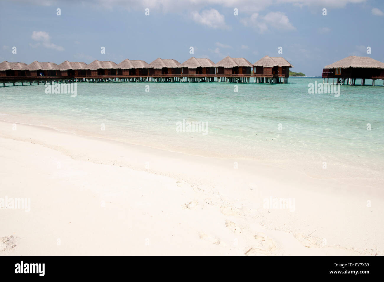 Lagoon Huts - Maldives Stock Photo - Alamy