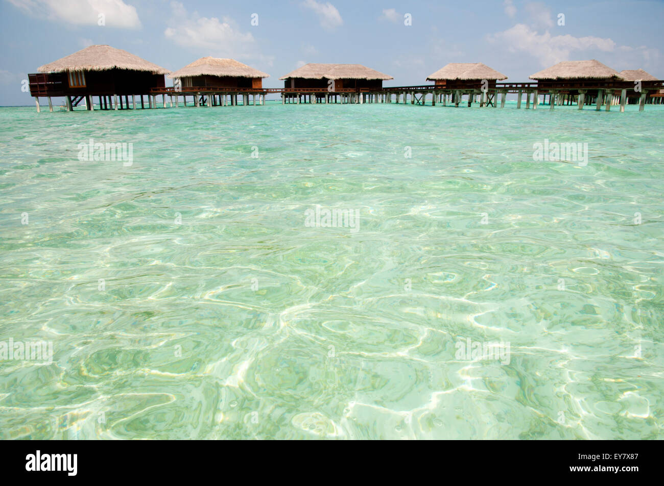 Lagoon Huts - Maldives Stock Photo - Alamy