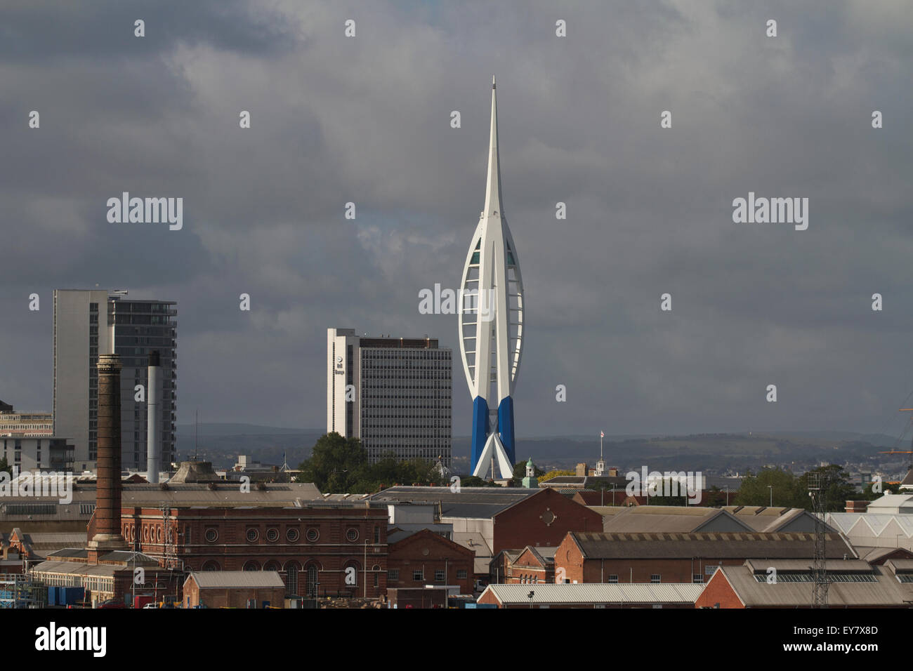 The Spinnaker Tower as view from a ferry. Portsmouth. UK Stock Photo ...