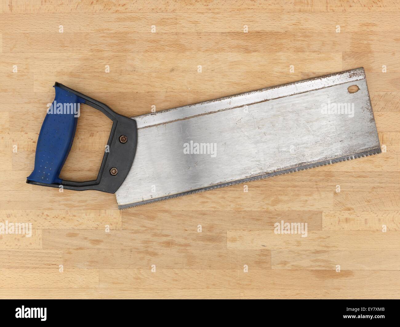 A close up shot of workshop wood saw Stock Photo - Alamy
