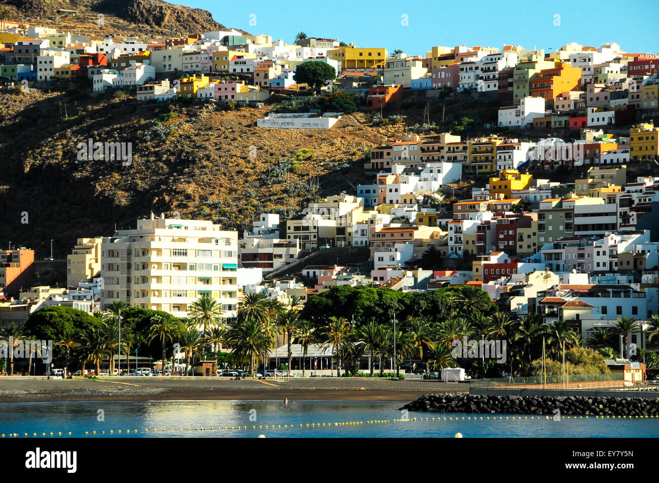 Typical Colored Colonial Spanish Building Stock Photo - Alamy