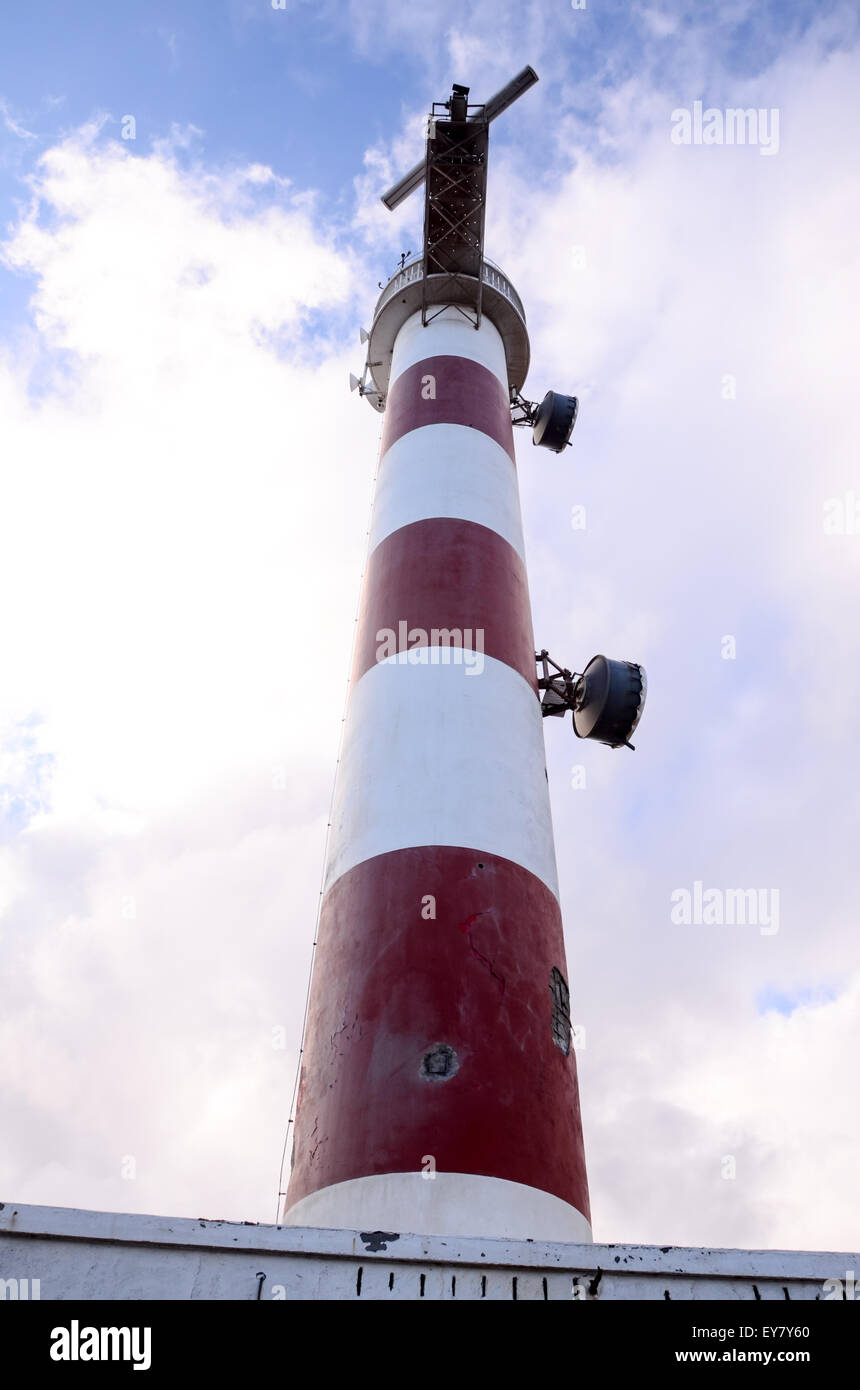 Red and White Lighthouse Stock Photo - Alamy