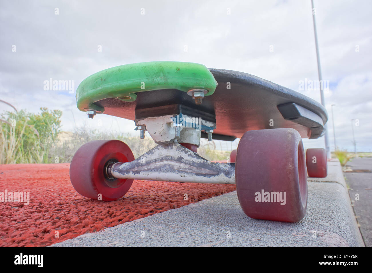 Vintage Style Longboard Black Skateboard Stock Photo - Alamy