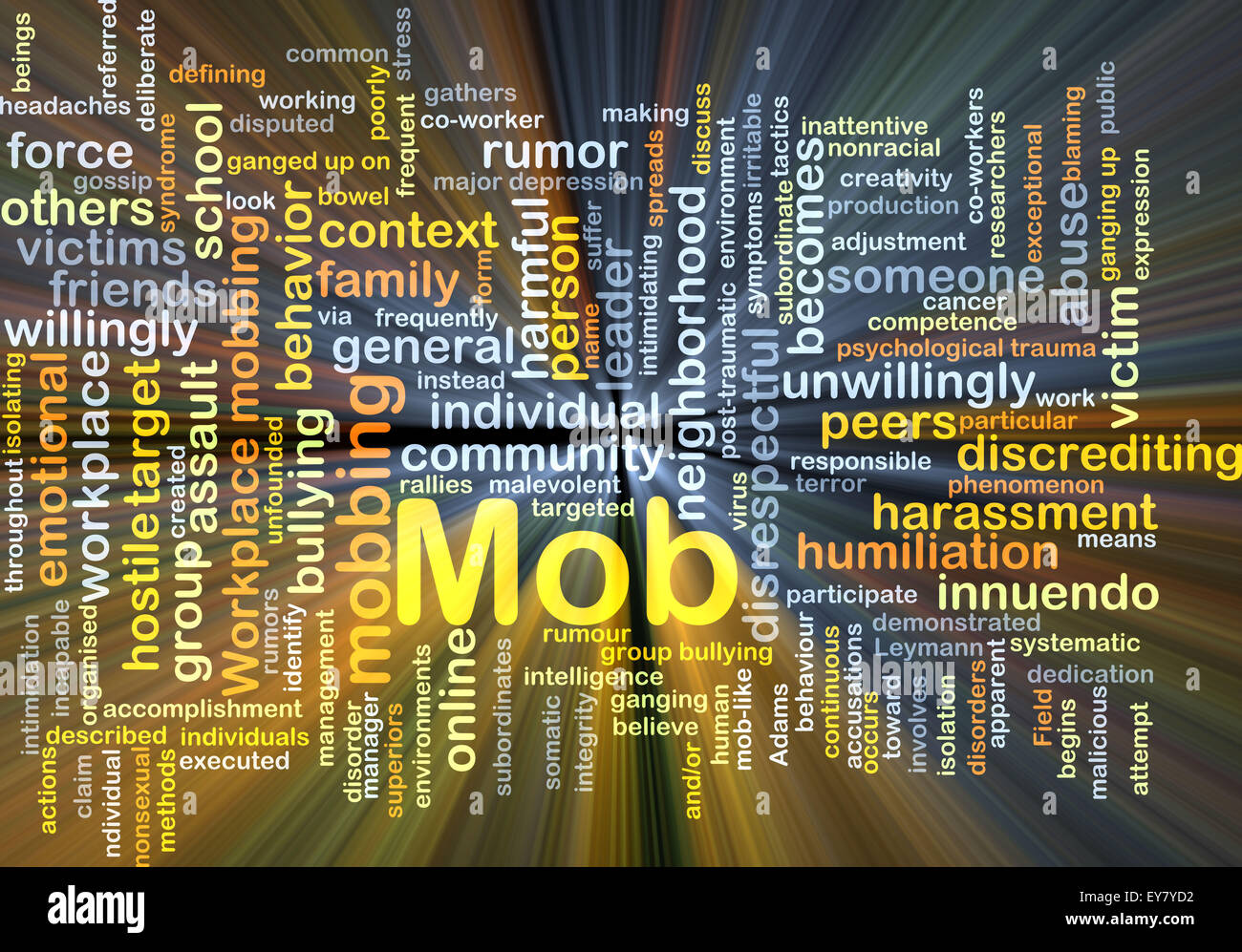 Background concept wordcloud illustration of mob glowing light Stock ...