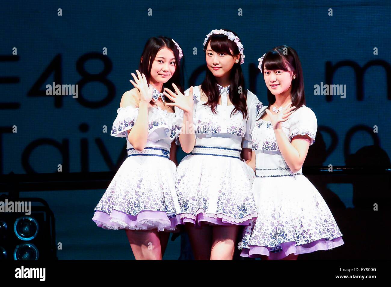 Taipei, Taiwan, China. 23rd July, 2015. Japanese idol group SKE48 ...