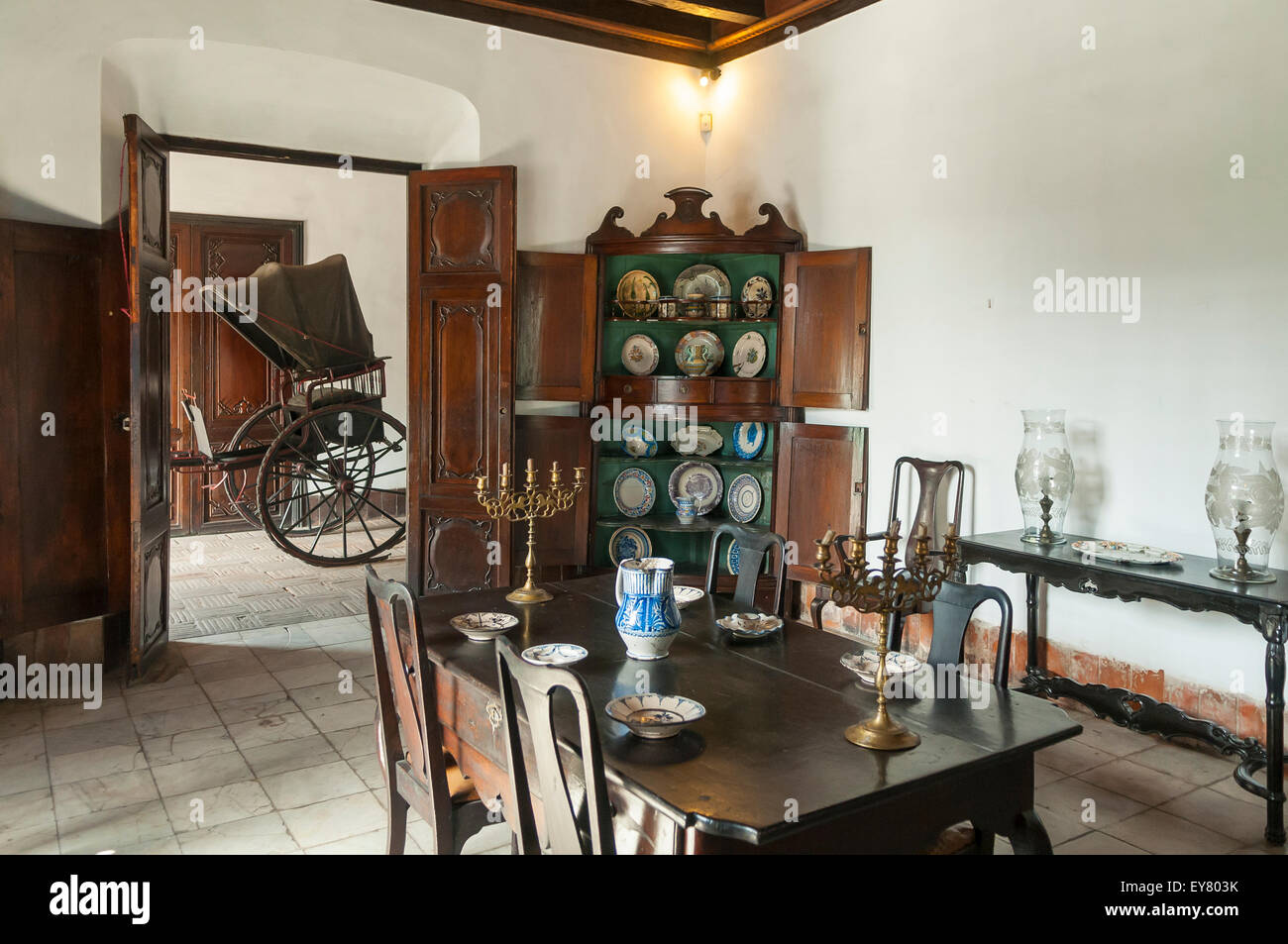 Dining Room of Casa Velasquez, "Santiago de Cuba", Cuba Stock Photo - Alamy