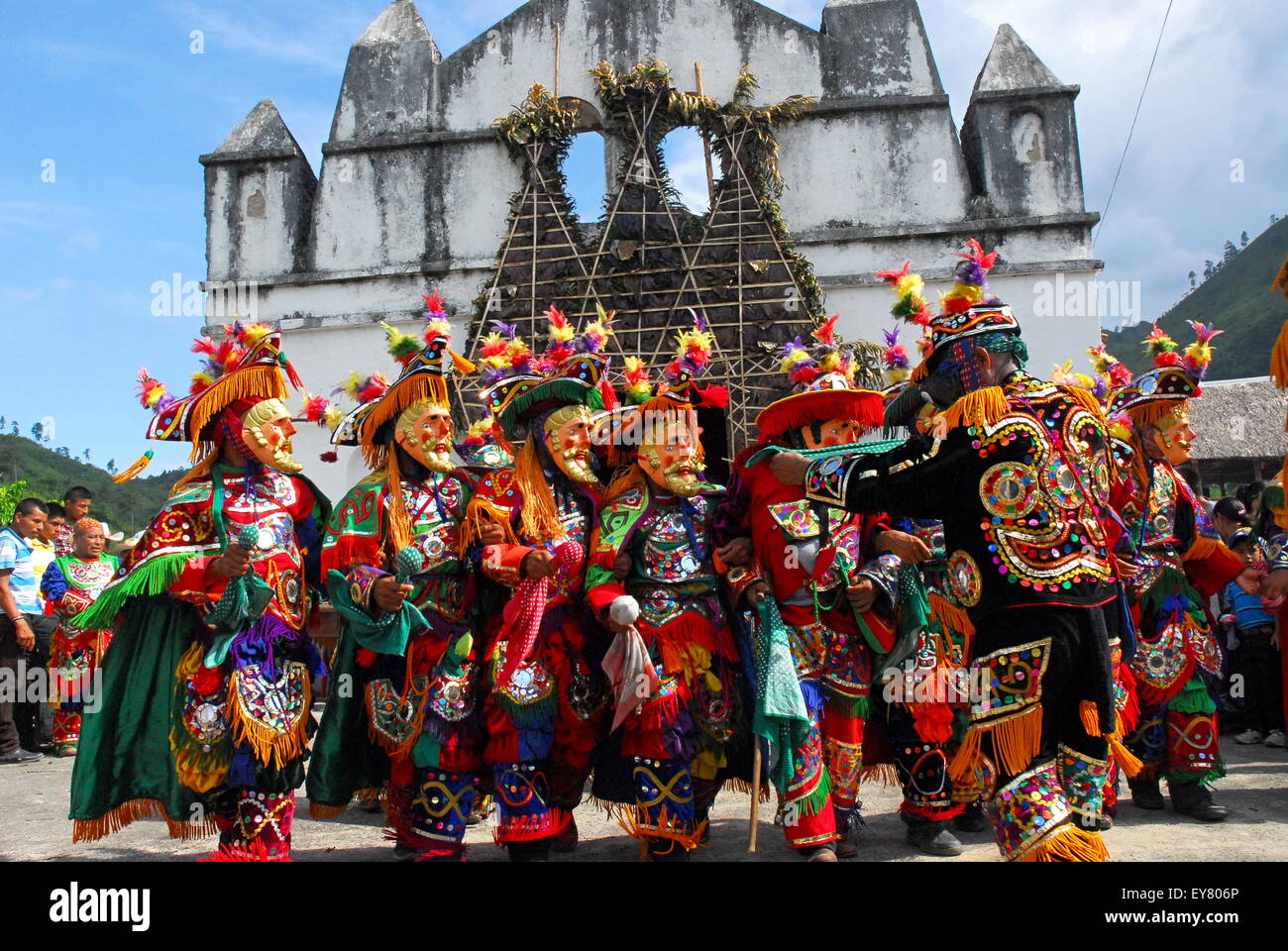 Guatemala Deer Dance traditional costumes and masks - monkey ...