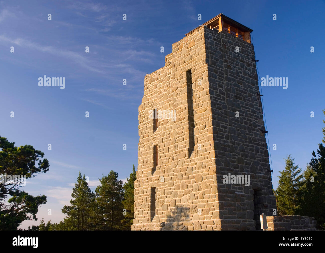 Mt Constitution stone tower (CCC), Moran State Park, Orcas Island ...