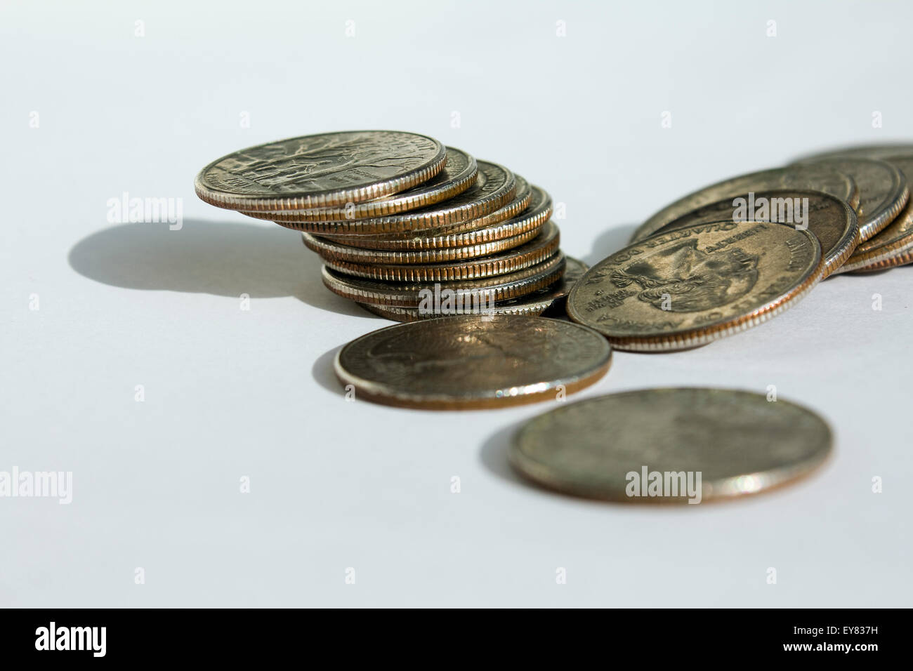 top 25 cent coins Stock Photo - Alamy