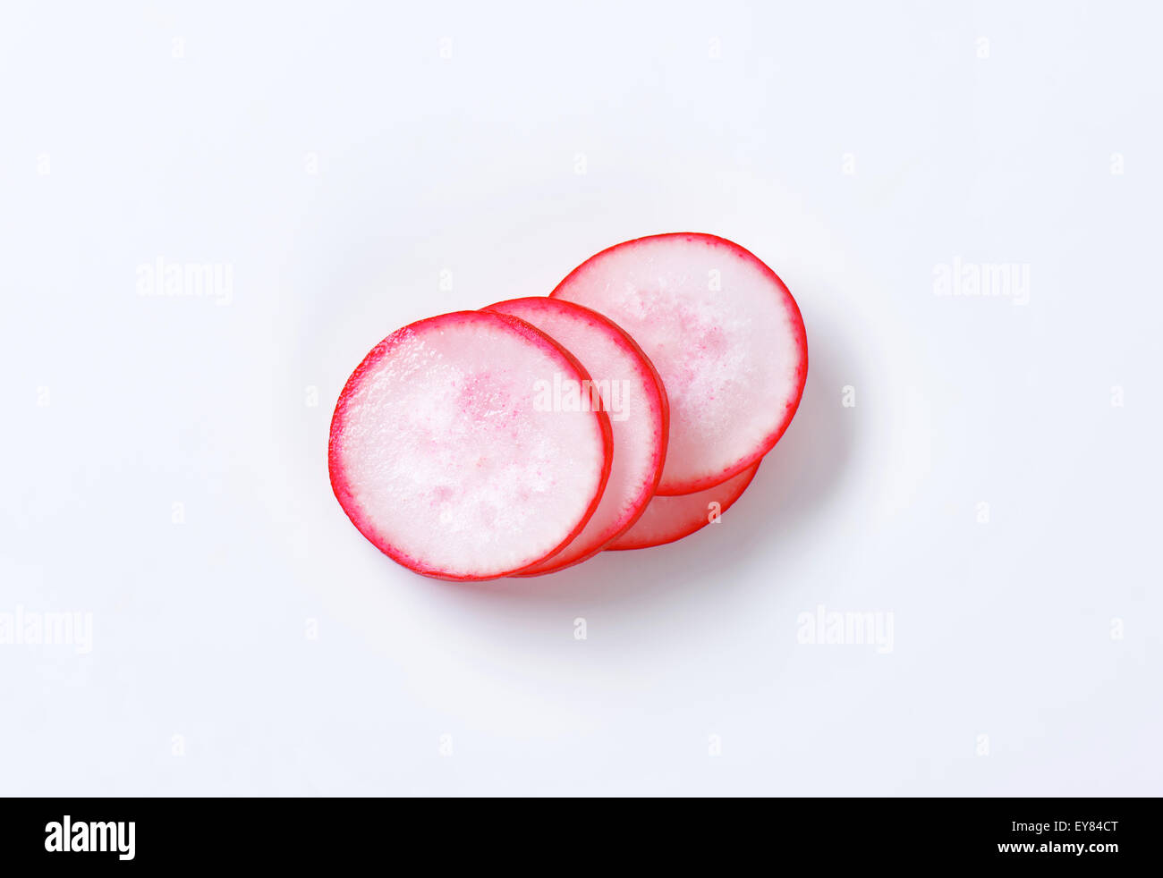 four stacked radish slices Stock Photo - Alamy