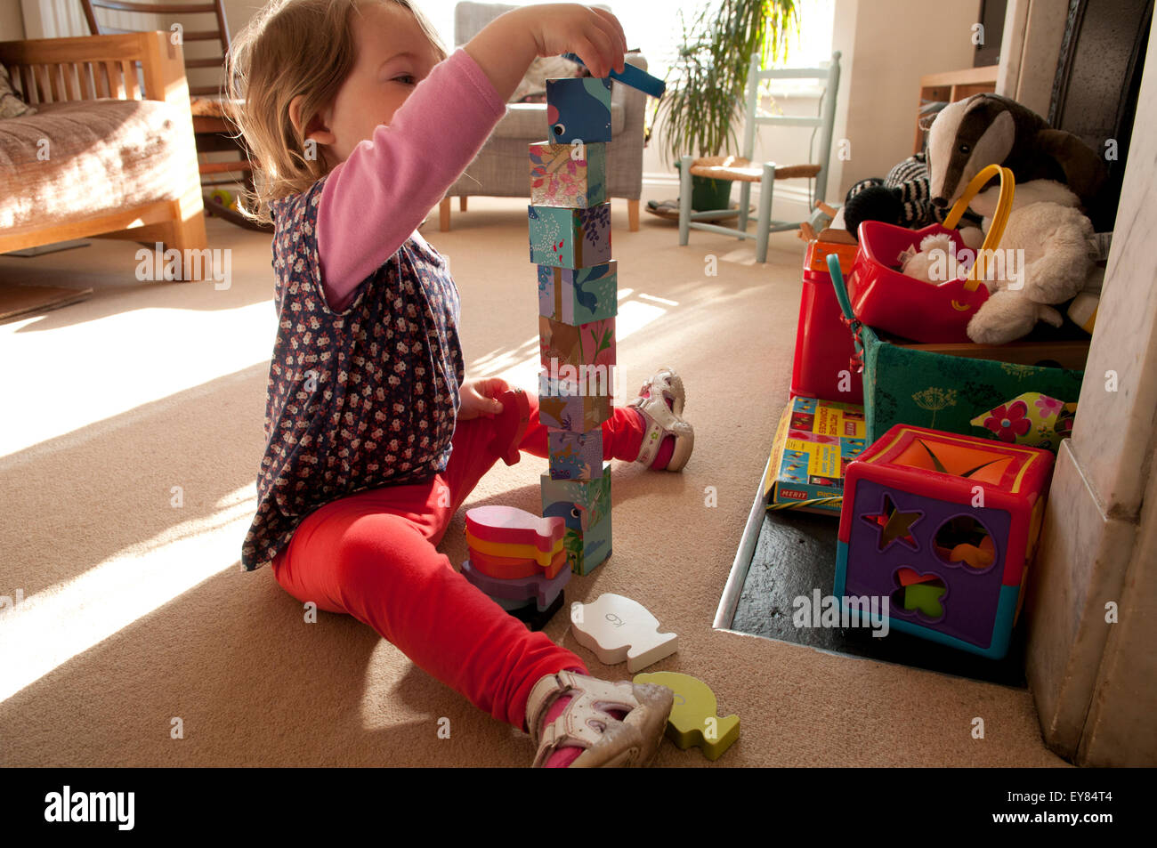 Toddler Building Tower Stock Photos & Toddler Building Tower Stock ...