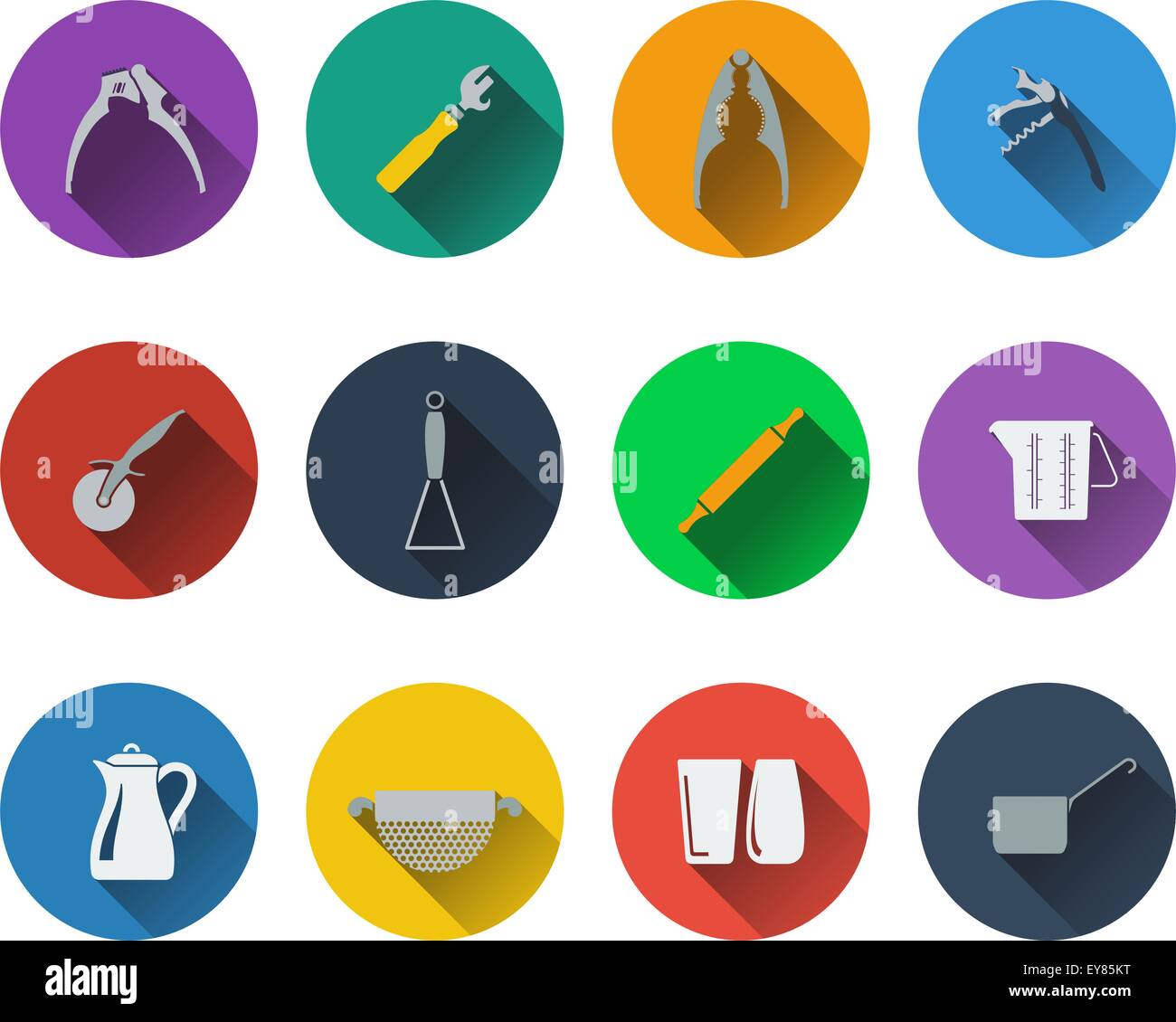 Set of utensils icons in flat design Stock Vector Image & Art - Alamy