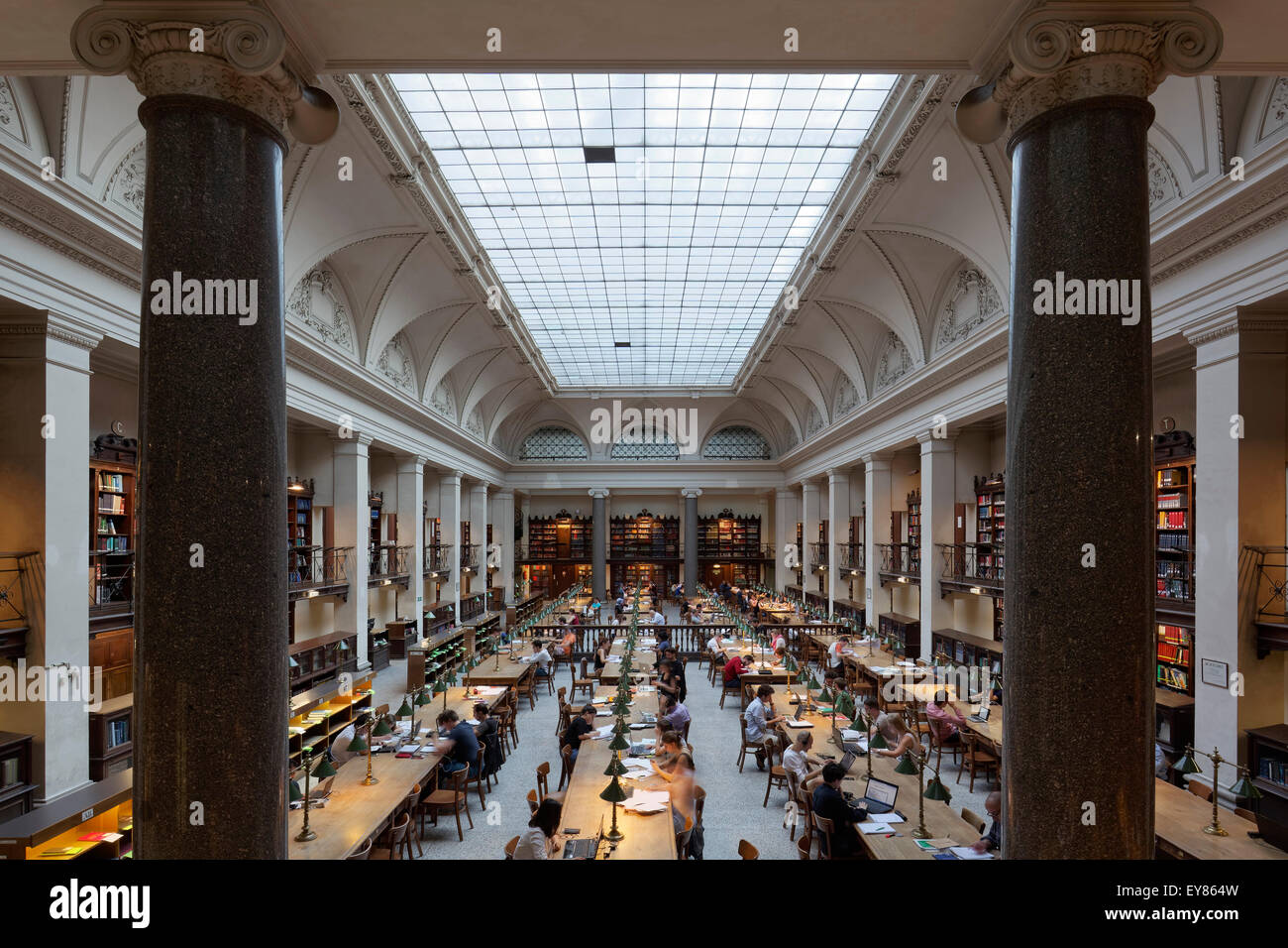Great Reading Room of the University Library, University of Vienna ...