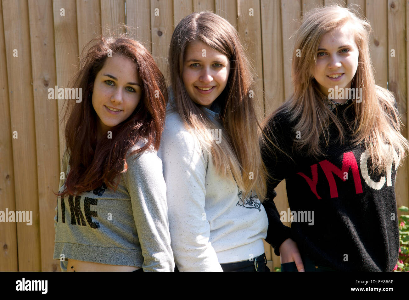 Happy group of teenage girls Stock Photo - Alamy