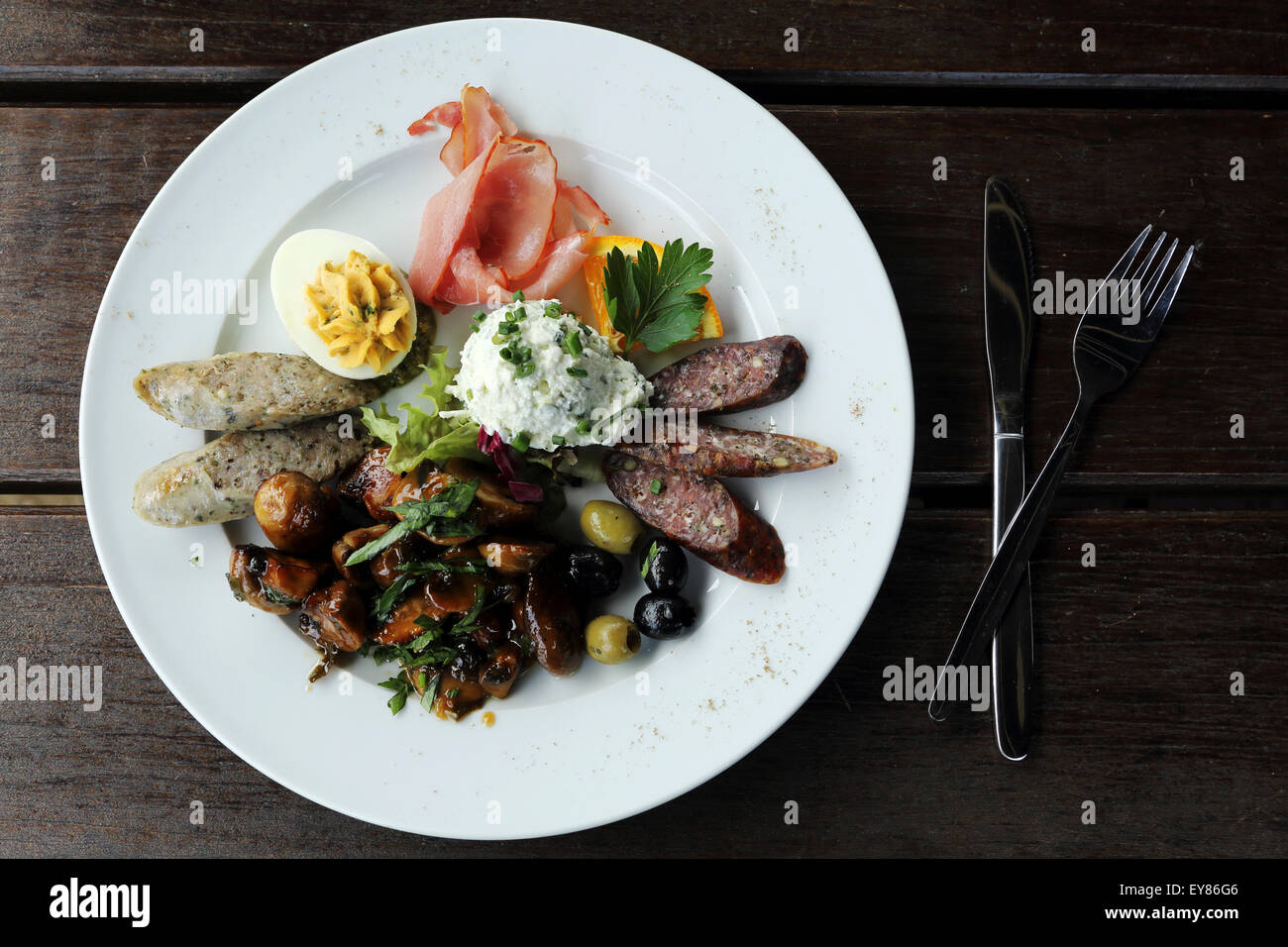 A plate of Roman style food served at the reconstructed Roman fort at ...
