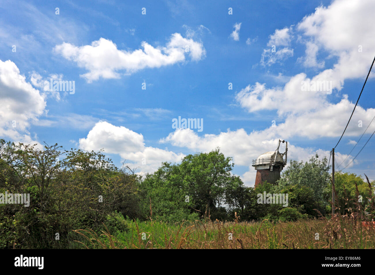 A view of Martham Level Drainage Mill by the river Thurne at Martham ...