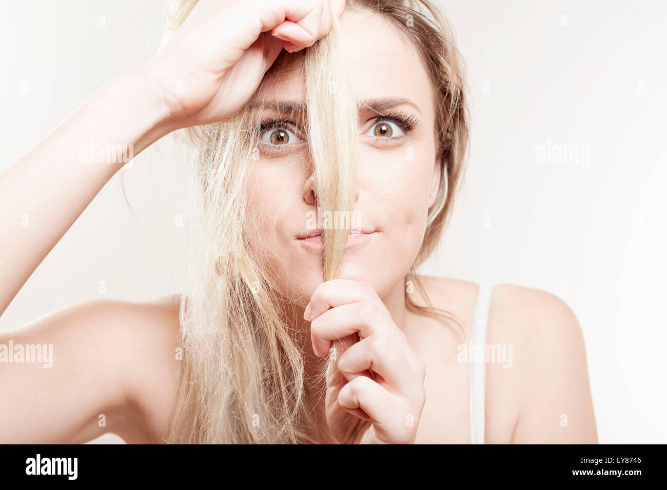 Strand of hair hi-res stock photography and images - Alamy