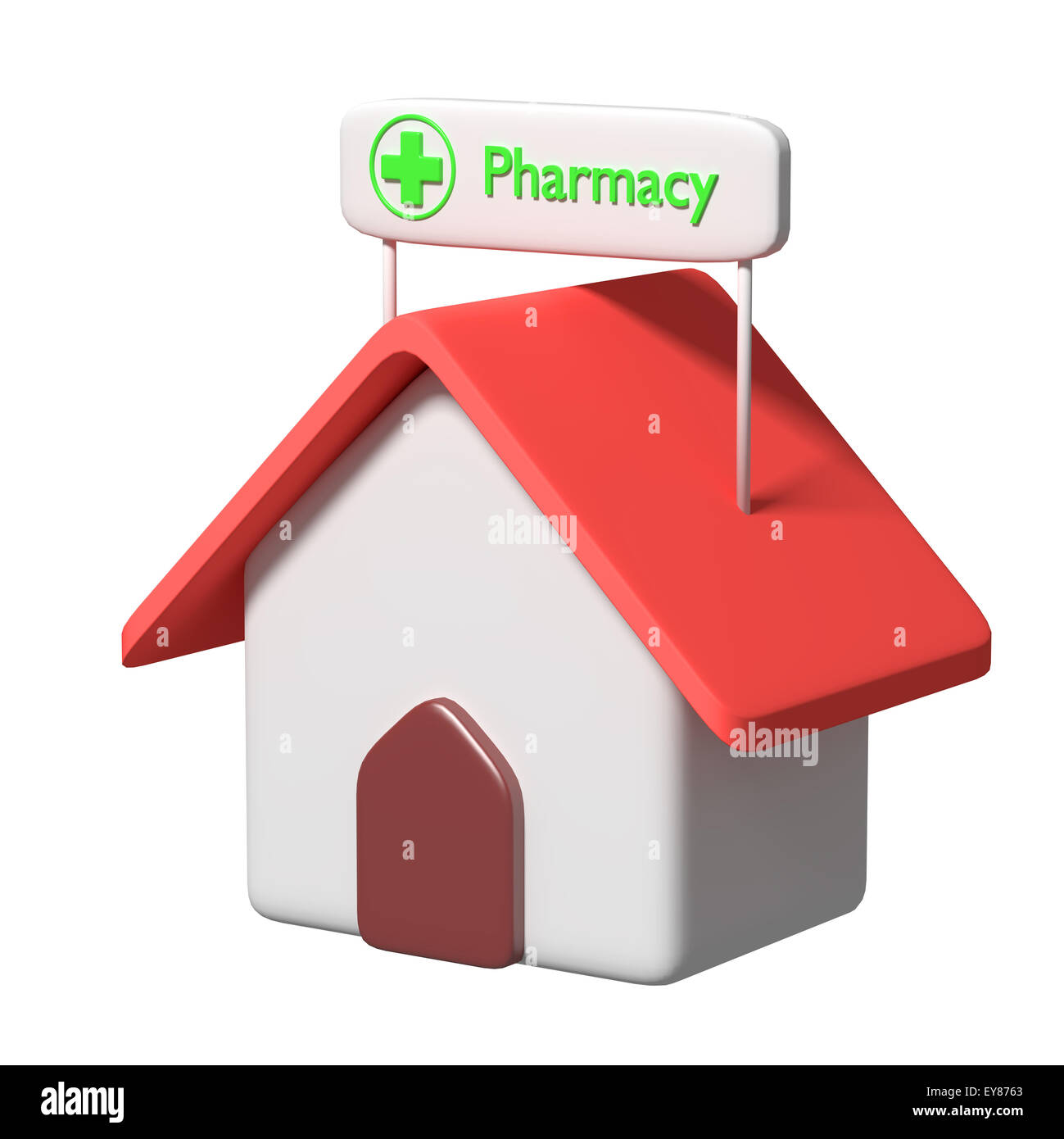 3d rendering cartoon building pharmacy hi-res stock photography and ...