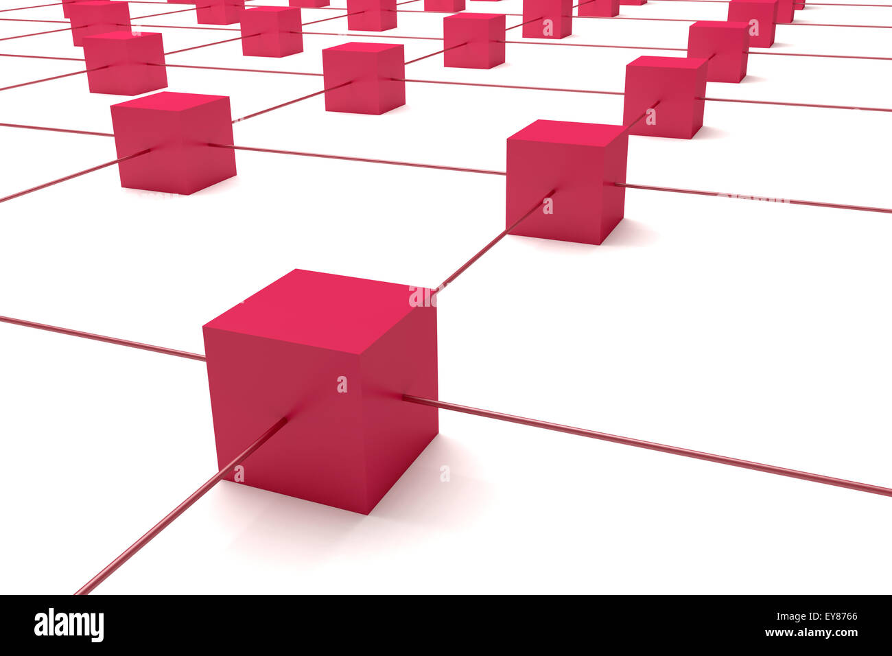 3d rendering of a network of a lot of cubes Stock Photo - Alamy