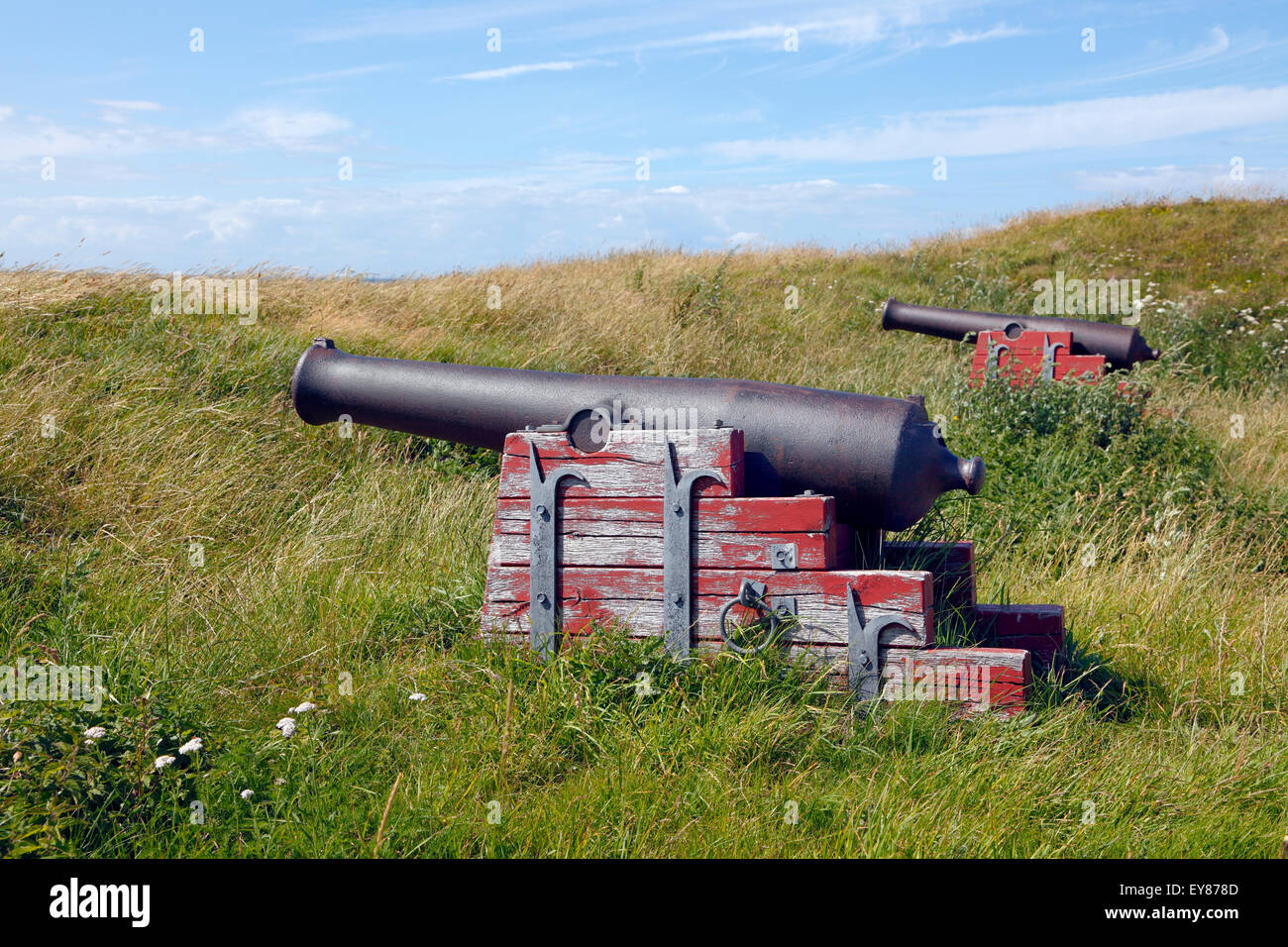 Remains of the Hundested battery "Skansen" built 1808 to protect the ...