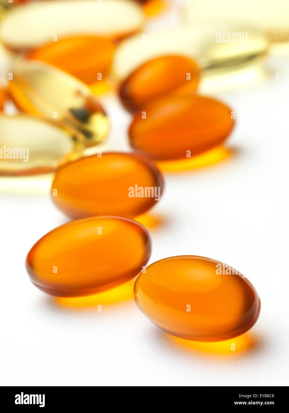 Gel Capsule on white background Stock Photo - Alamy