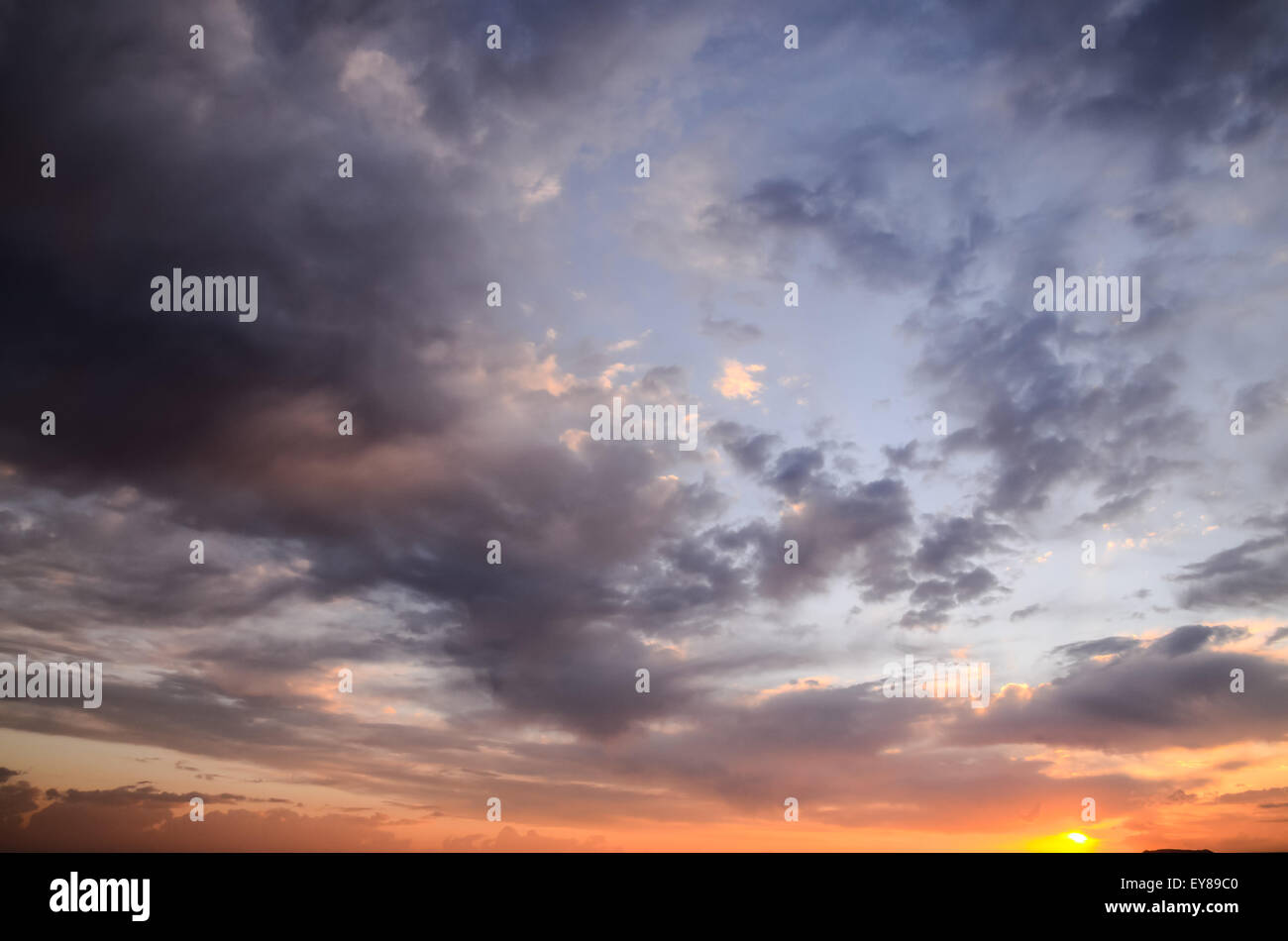 Colored Clouds at Sunset Stock Photo - Alamy