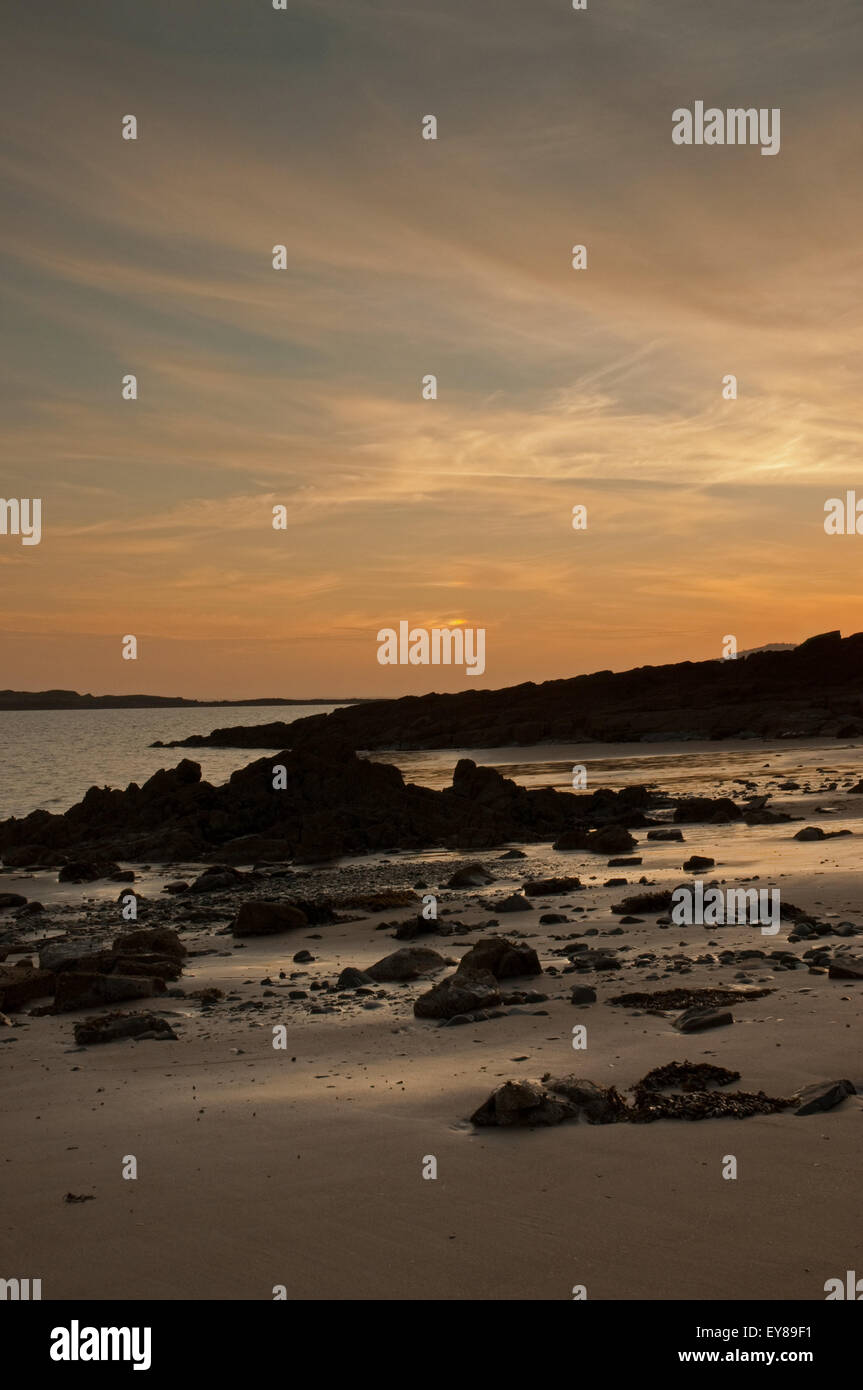 Sunset over Fleet Bay from Carrick Stock Photo - Alamy