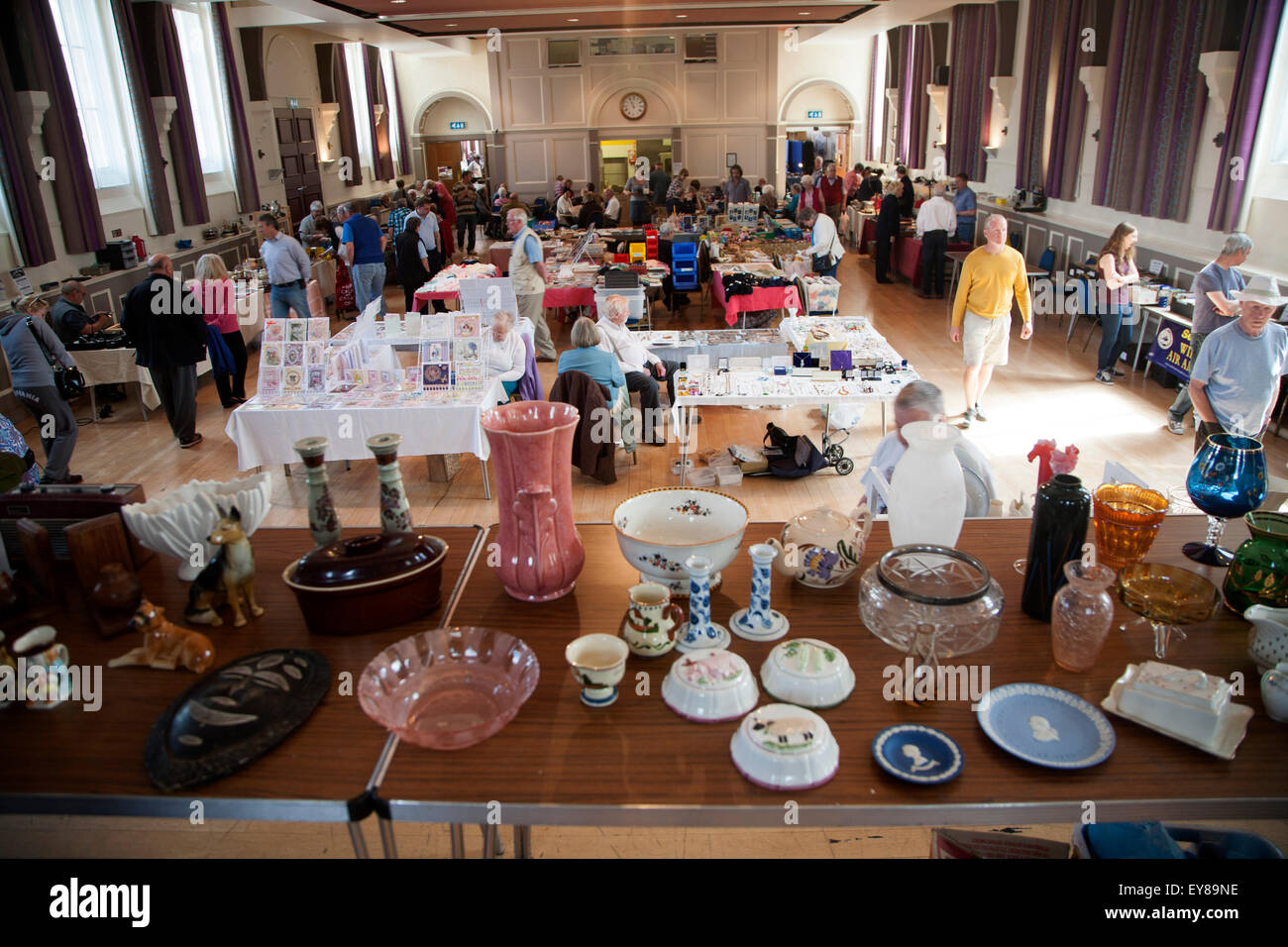 Craft Fair inside Corn Exchange building, Devizes, Wiltshire, England ...