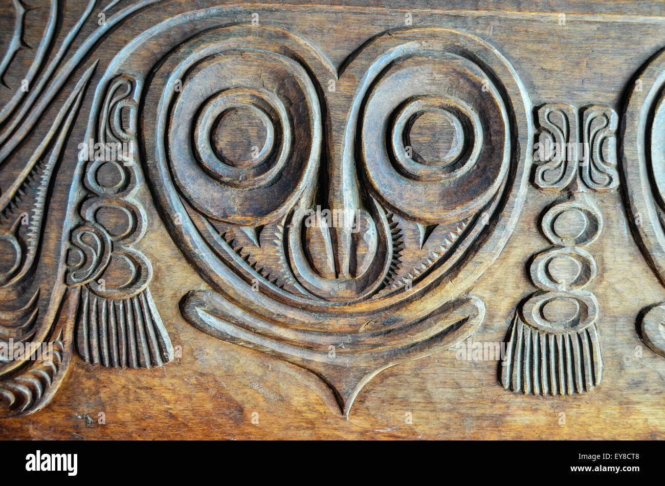 Antique Carved Wood Bas Relief Stock Photo - Alamy
