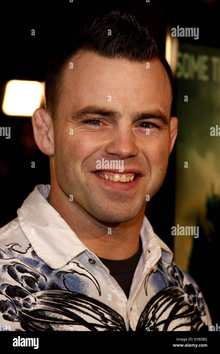 Jens Pulver attends the Los Angeles Premiere of "Cloverfield" held at ...