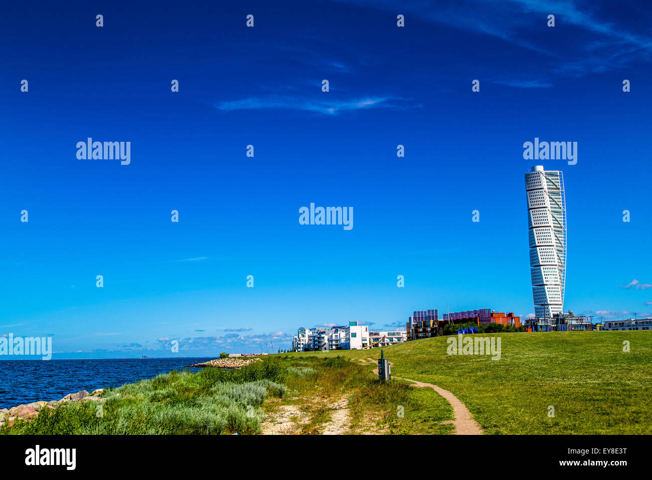 MALMO, SWEDEN - JUNE 26, 2015: Malmo West Harbor Area Cityscape with ...
