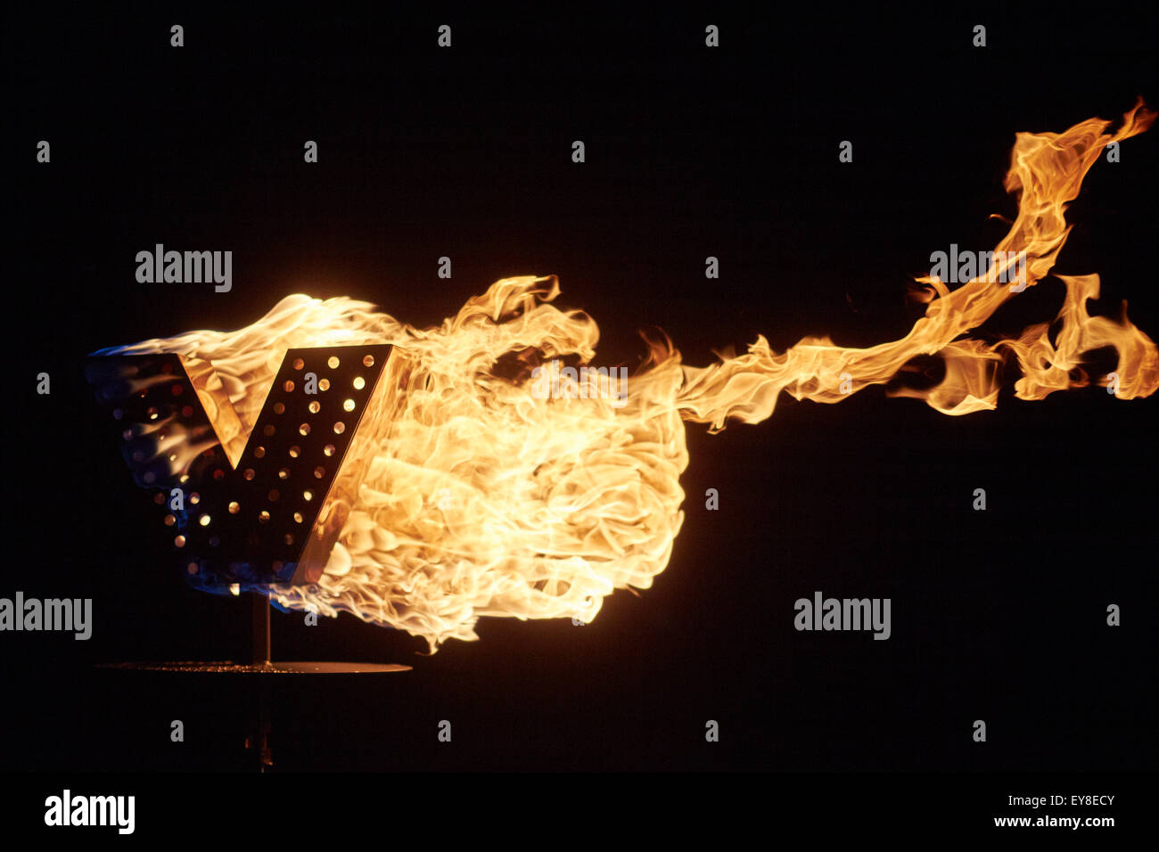 A beacon lit to mark the 70th anniversary of VE day Stock Photo - Alamy