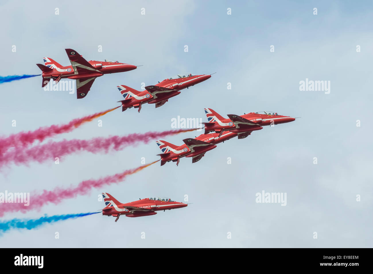 Red arrows at RIAT Fairford UK Stock Photo - Alamy
