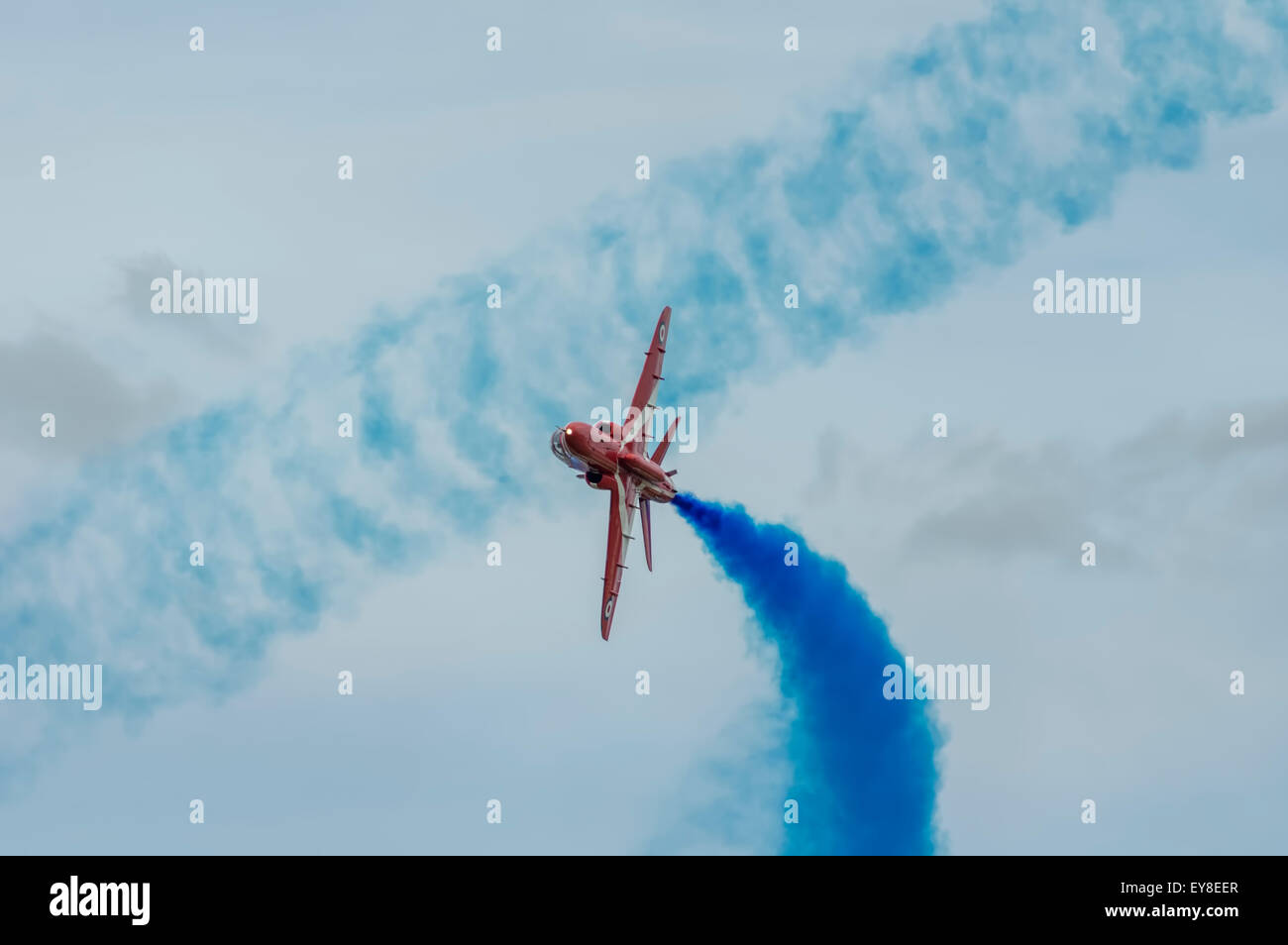 Red arrows Hawk jet in aerobatics at RIAT Fairford UK Stock Photo - Alamy