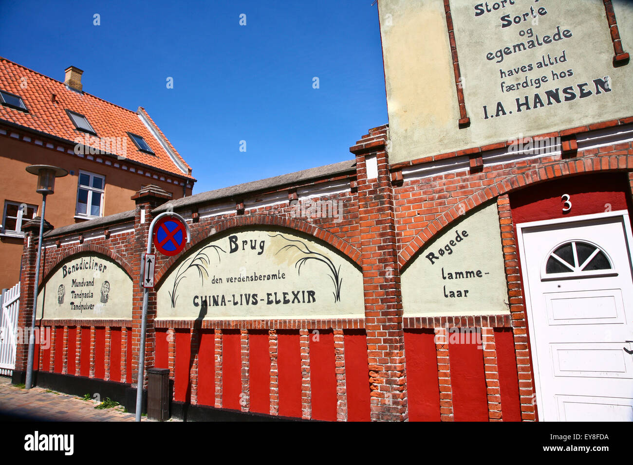 Old houses in the village of Kerteminde Denmark Fyn island Stock Photo ...