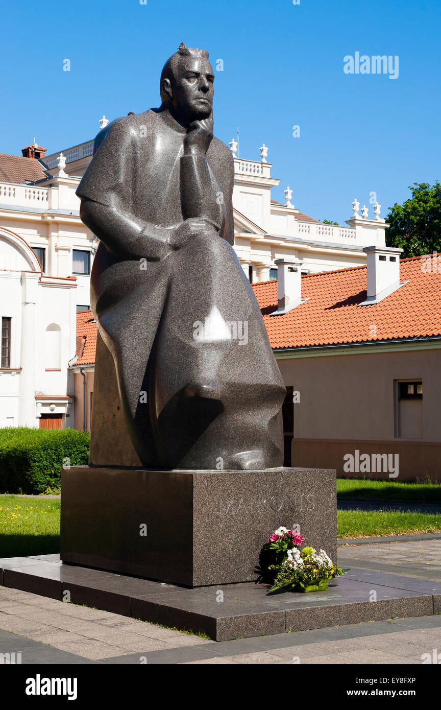 Statue of Maironis, Kaunas, Lithuania Stock Photo - Alamy