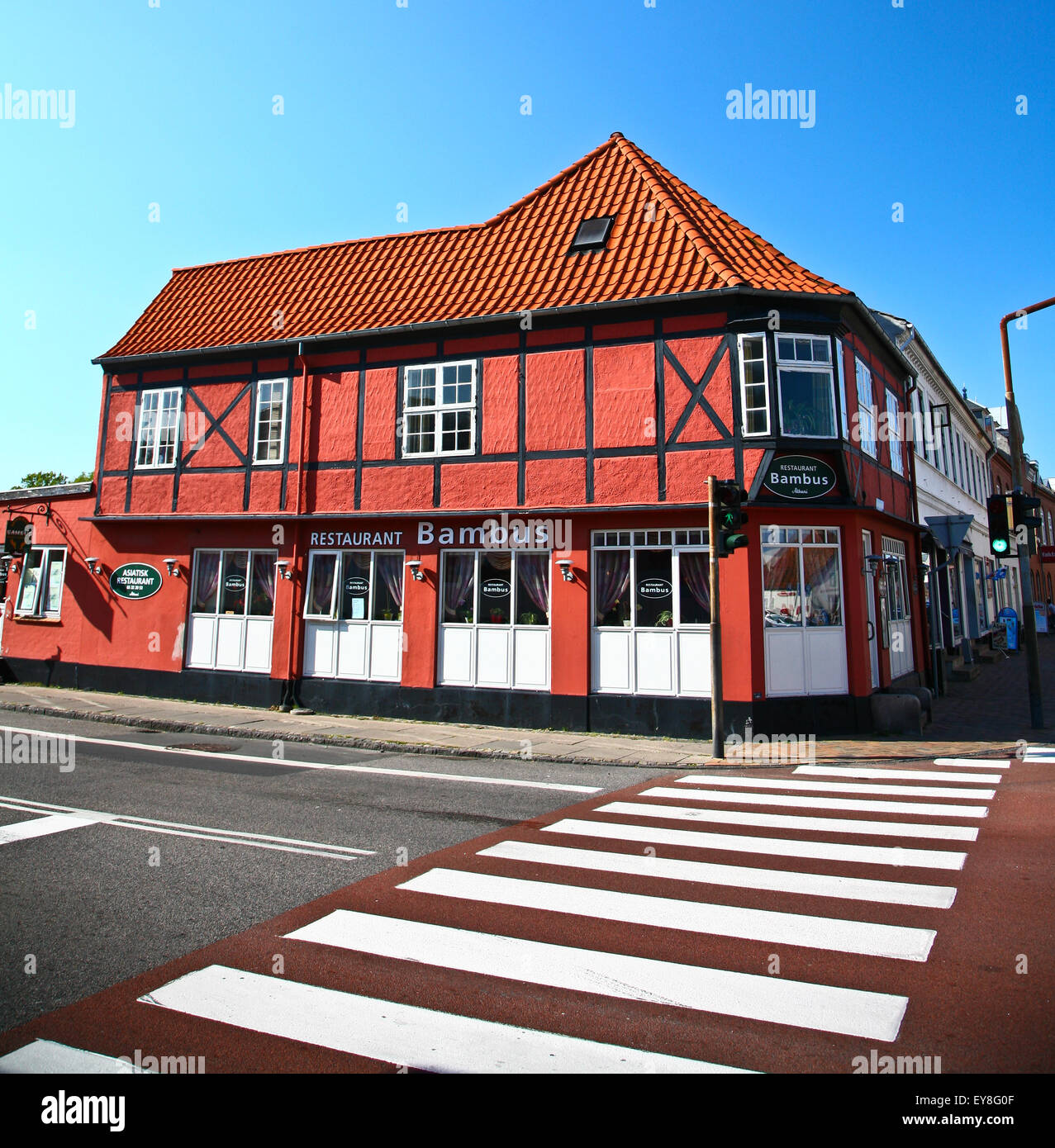 Od houses in the village of Kerteminde Denmark Fyn island Stock Photo ...