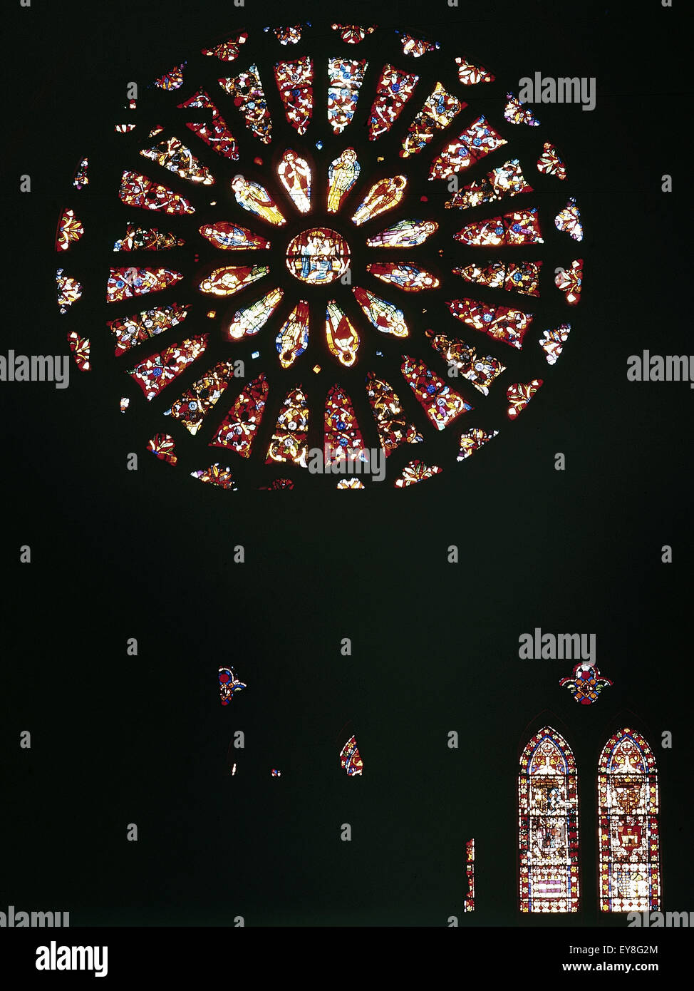 Spain. Leon. Cathedral, also called The House of Light. Stained glass ...