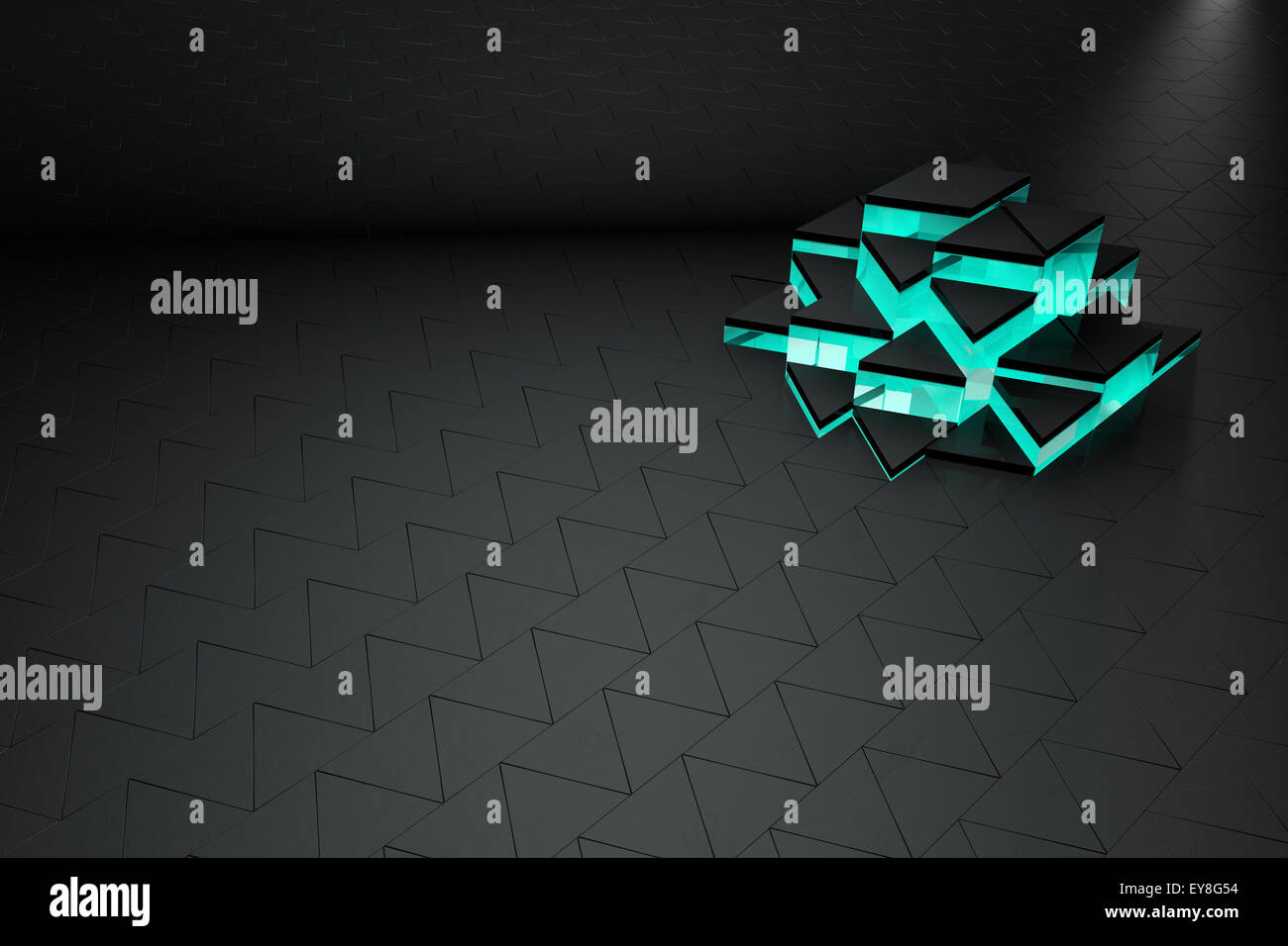 Black and green turquoise triangle background Stock Photo - Alamy