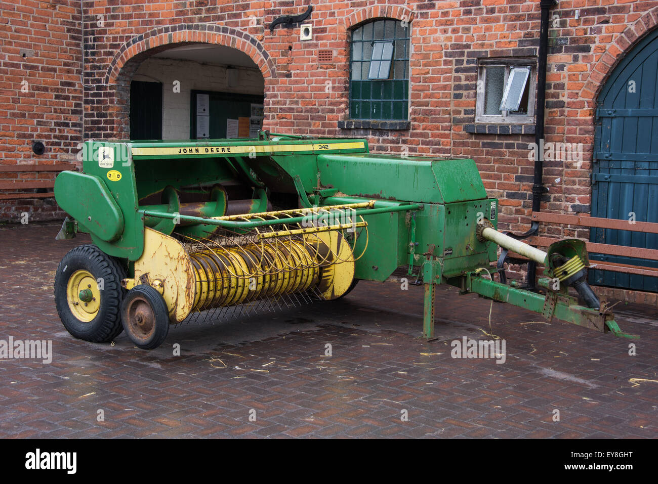 john Deere hay bale maker Stock Photo - Alamy