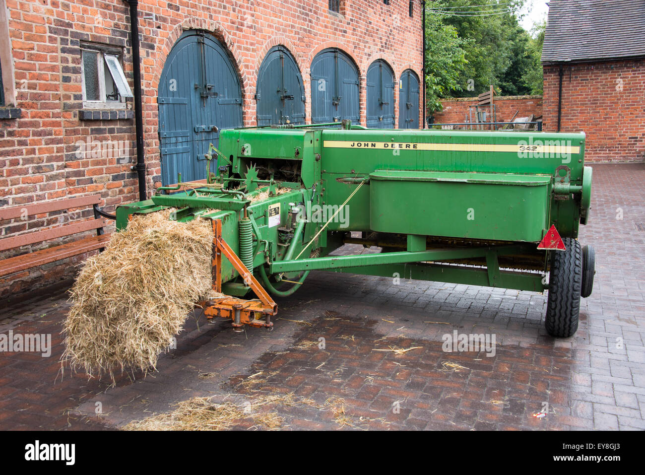 john Deere hay bale maker Stock Photo - Alamy